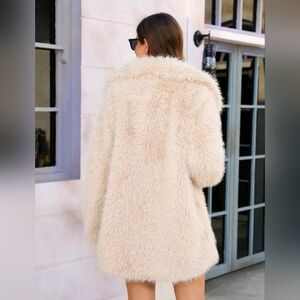 Boutique | Jackets & Coats | New Chic Faux Fur Jacket Coat Short Beige ...